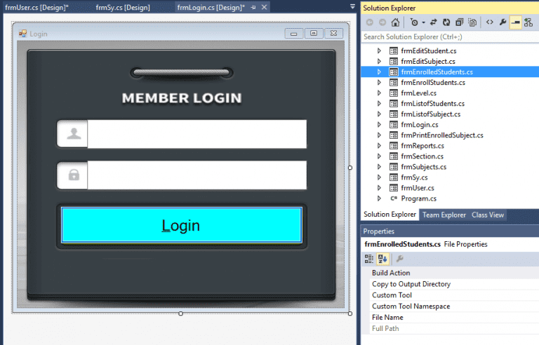 Free Download Enrollment System in c# (Windows Application)with Source ...